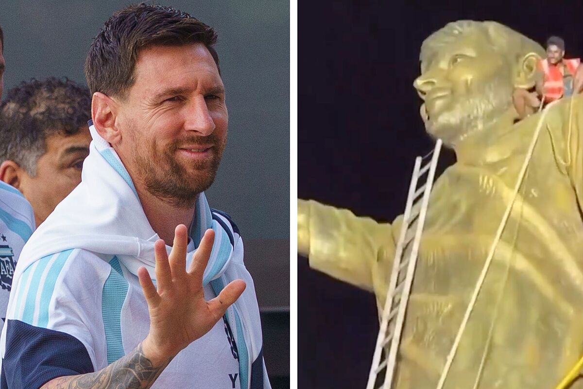 Por qué la gigantesca estatua de Lionel Messi ahora representa una ...