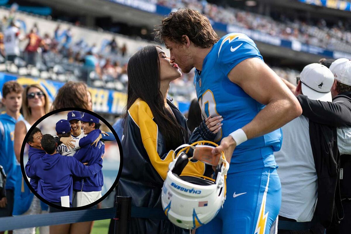 Justin Herbert y Madison Beer pasean su amor por la Serie Mundial ...