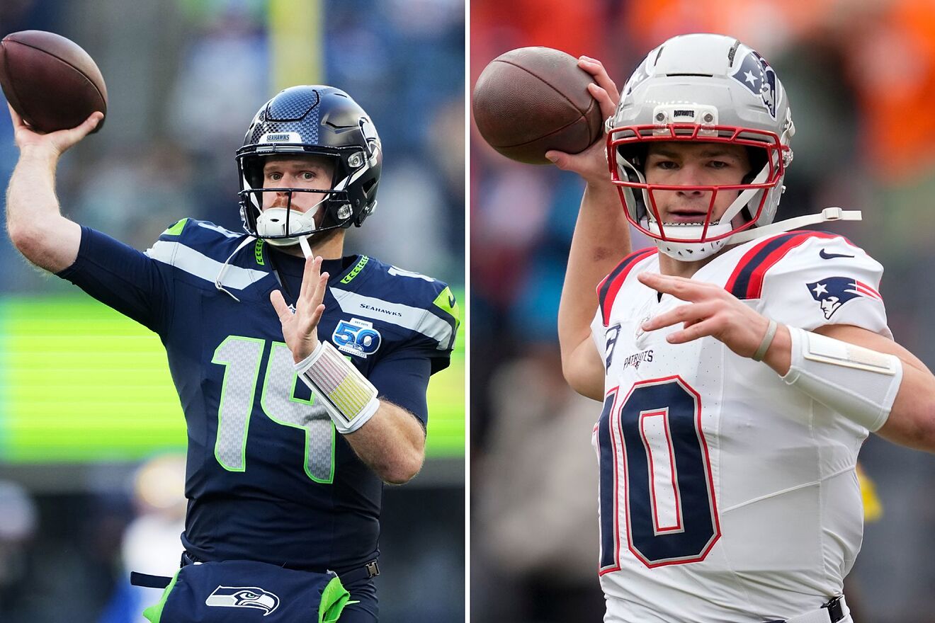 Drake Maye vs Sam Darnold: Touchdowns y estadísticas clave antes del ...
